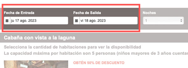 Resultados cabaña individual - Hotel Xu-La Azul